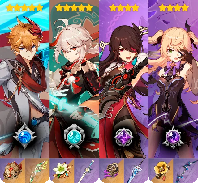 Electro-charged - Tartaglia Kazuha Beidou Fischl Genshin Impact | HoYoLAB