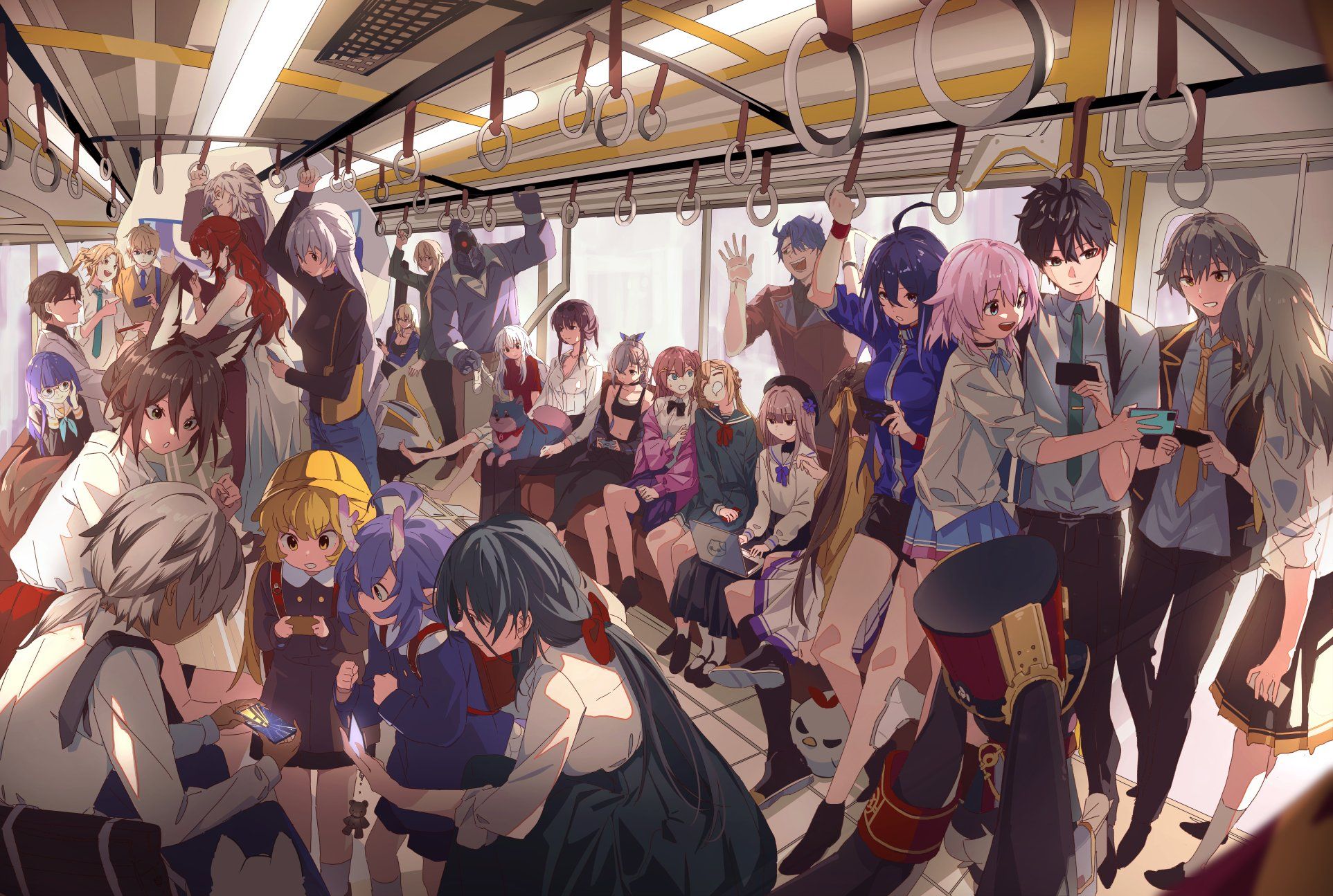 HSR Characters on a Train (Art by Erotipop on Twitter) Honkai: Star ...