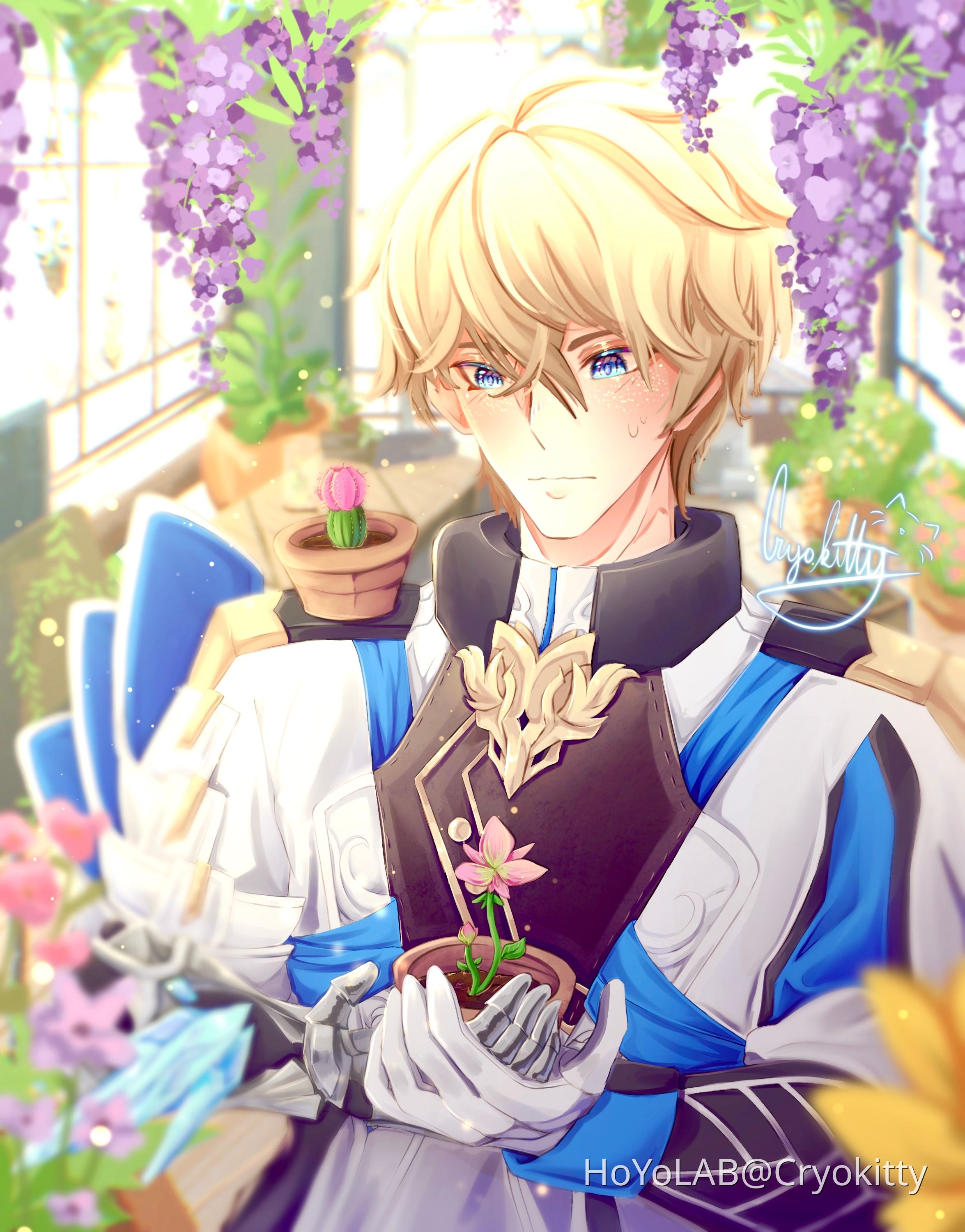 Gepard and his plants :)) 🪴🩷 Honkai: Star Rail | HoYoLAB