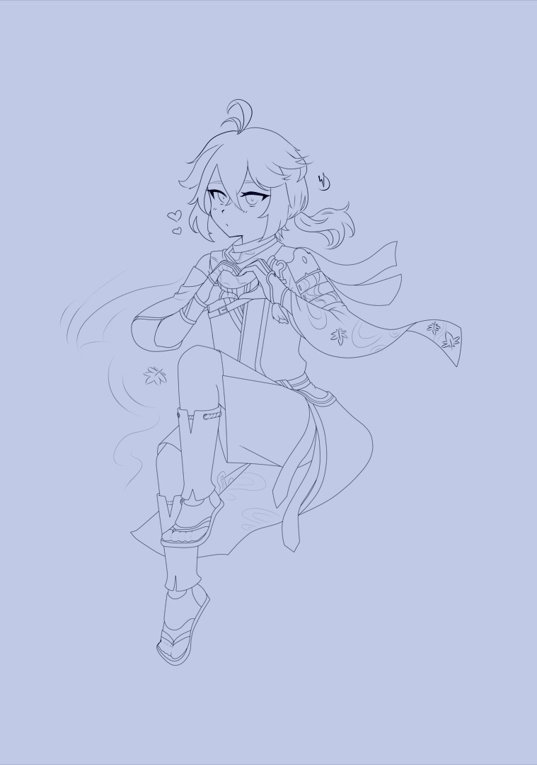 Lineart finished Genshin Impact | HoYoLAB