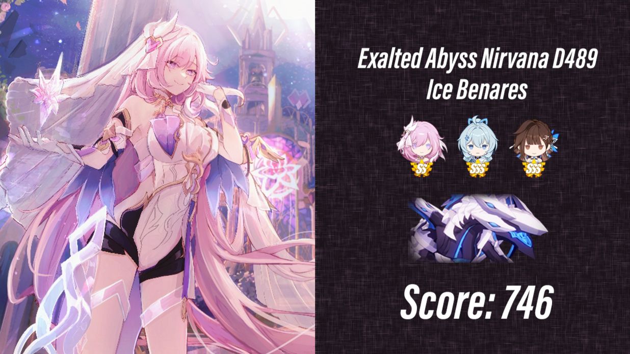 EX Abyss Nirvana - Ice Benares D489 (746 Points) HoHE (SS0)/SS (SSS)/JK (SSS) Honkai Impact 3rd ...