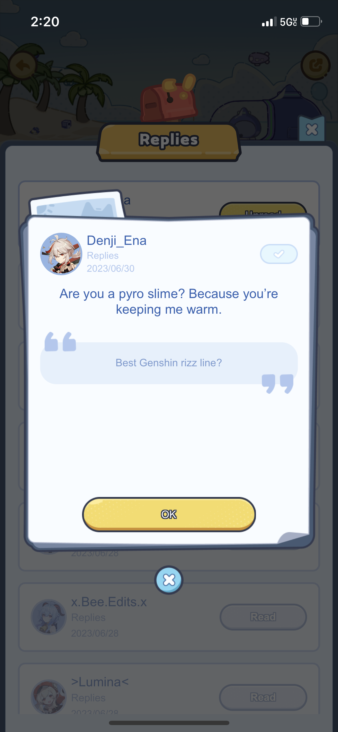 Rizz line part 7 Genshin Impact | HoYoLAB