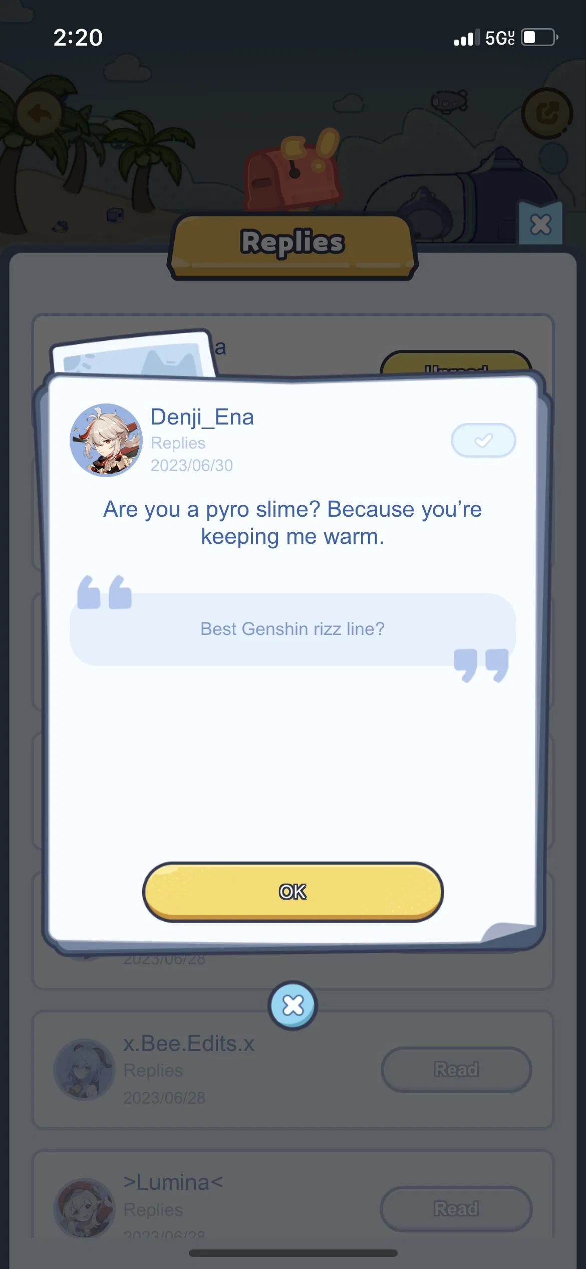 Rizz line part 7 Genshin Impact | HoYoLAB