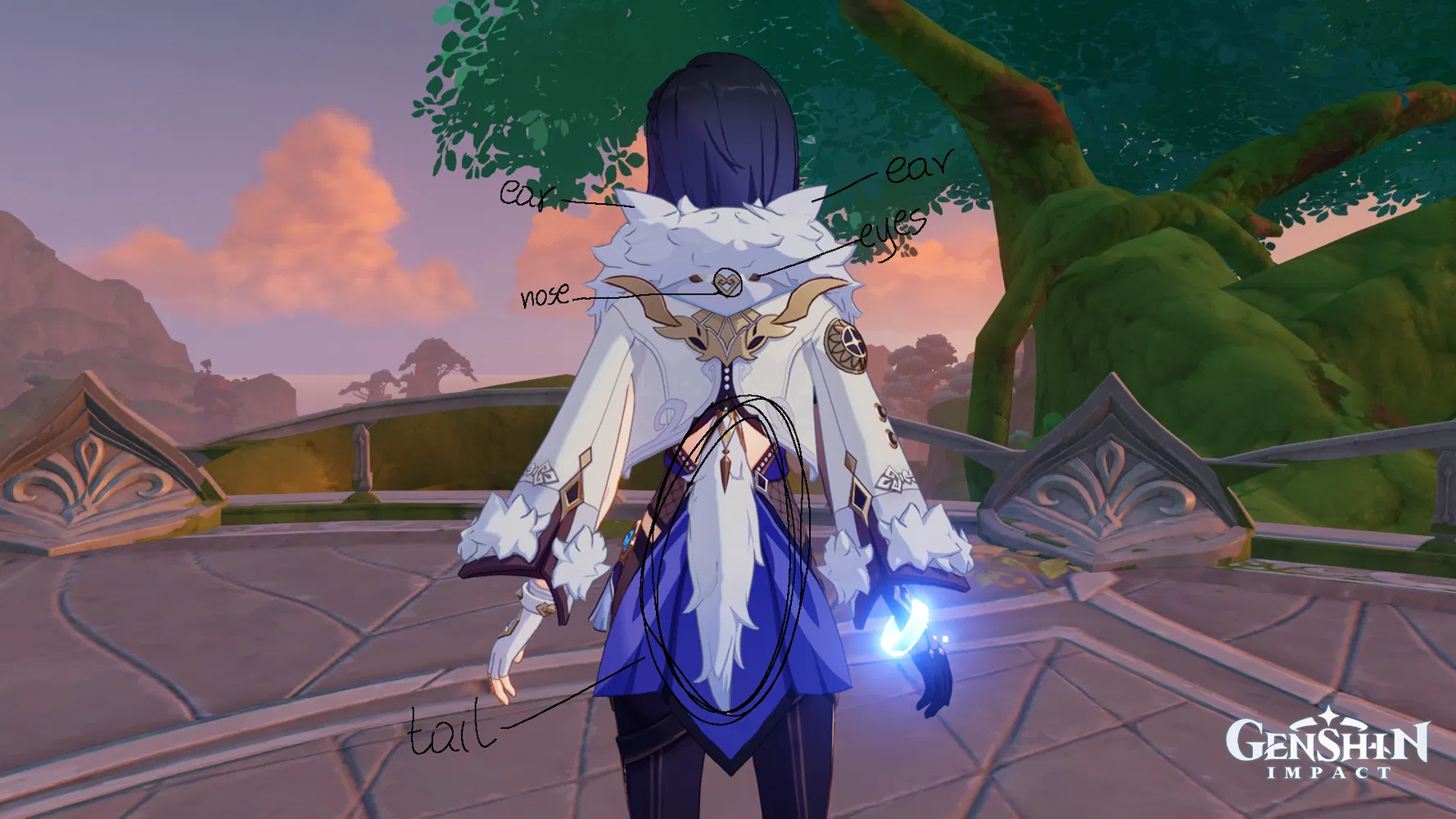 After so long, I noticed that Yelan's jacket resembles a fox (ig ...