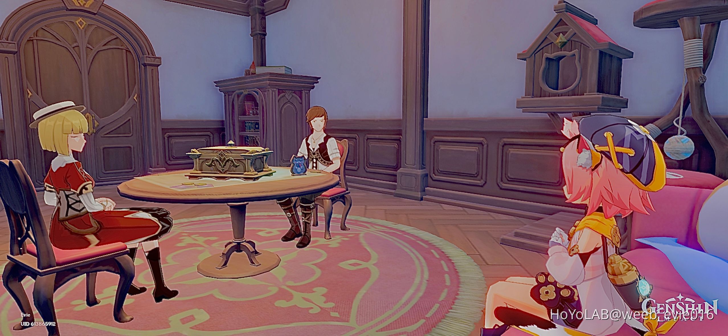 Diona watching people play tcg bc her fathers drunk and she doesn’t ...