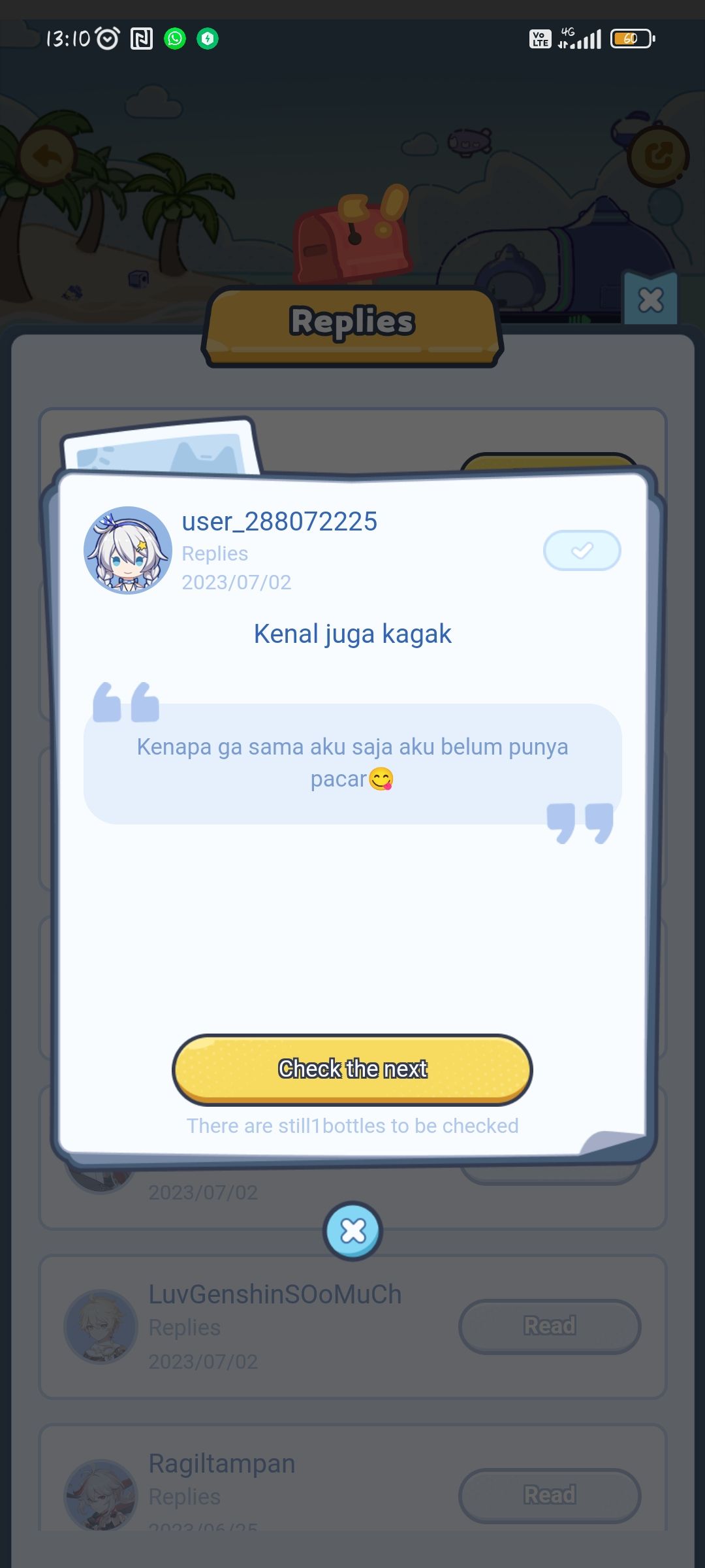 random bottle today kwkkwk Genshin Impact | HoYoLAB