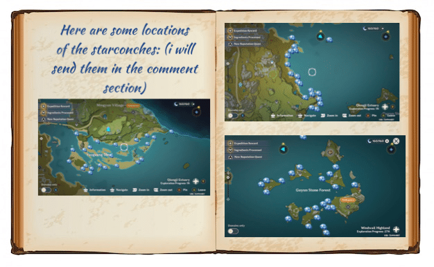 Starconch locations Genshin Impact | HoYoLAB
