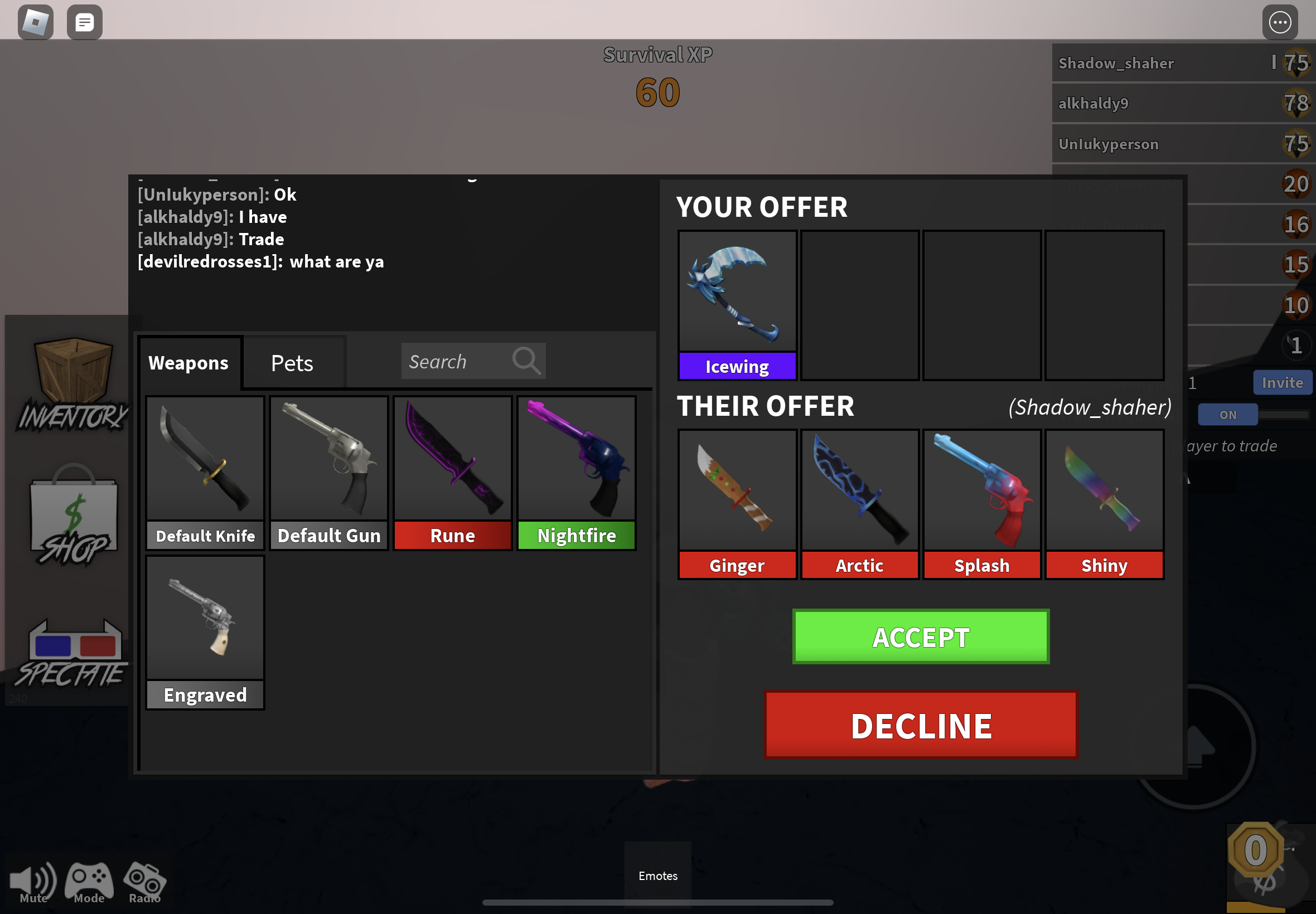 W F L???? To all mm2 players pls answer | HoYoLAB