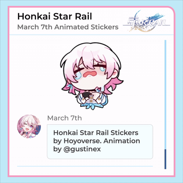 March 7th Animated Stickers Honkai: Star Rail | HoYoLAB
