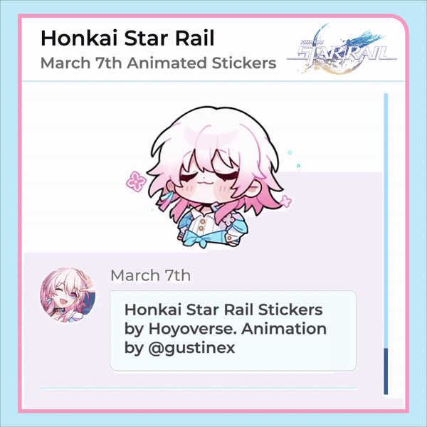 March 7th Animated Stickers Honkai: Star Rail | HoYoLAB