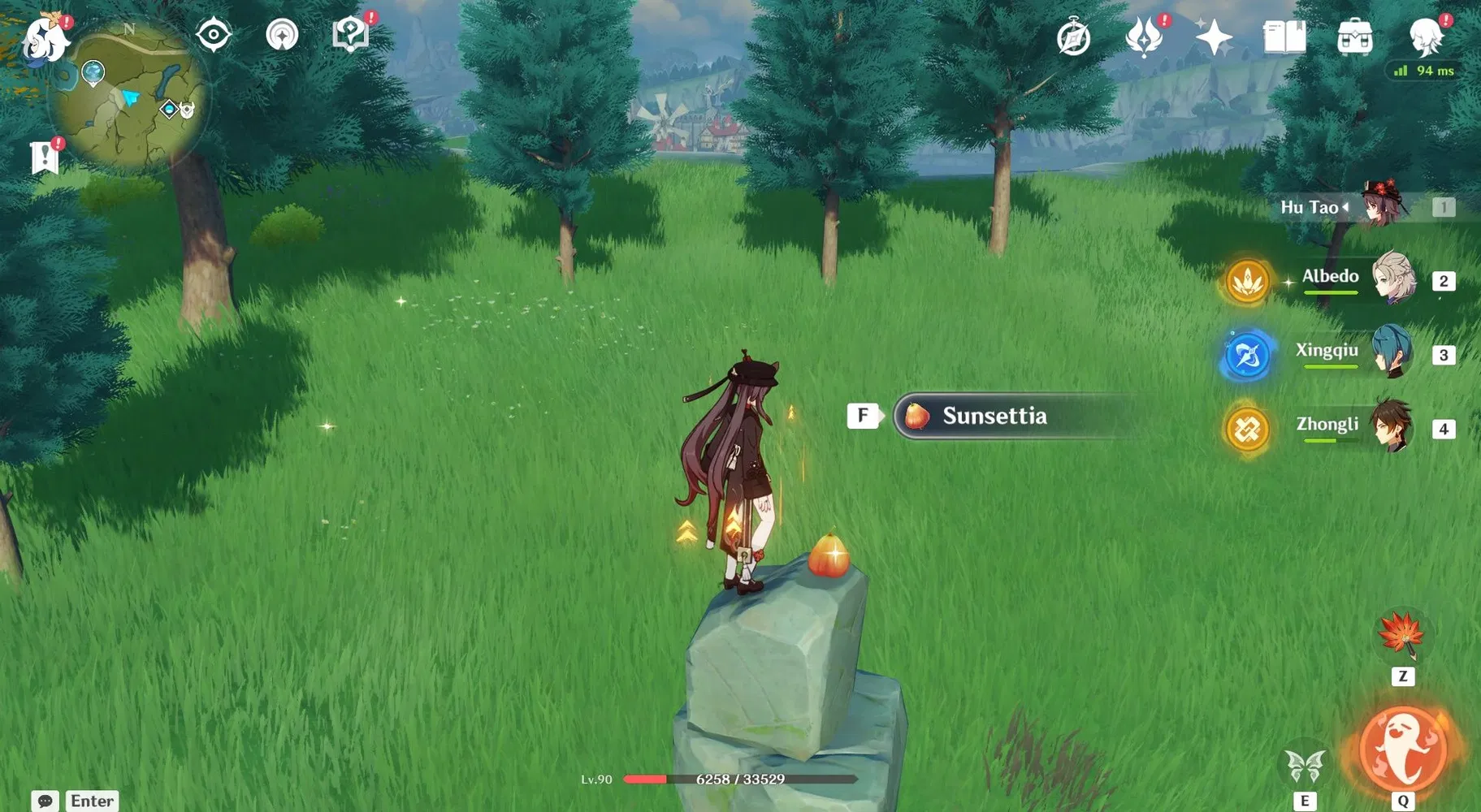 [Hidden Chest: Mondstadt] กดเก็บผล Sunsettia (กล่องระดับ Common ...