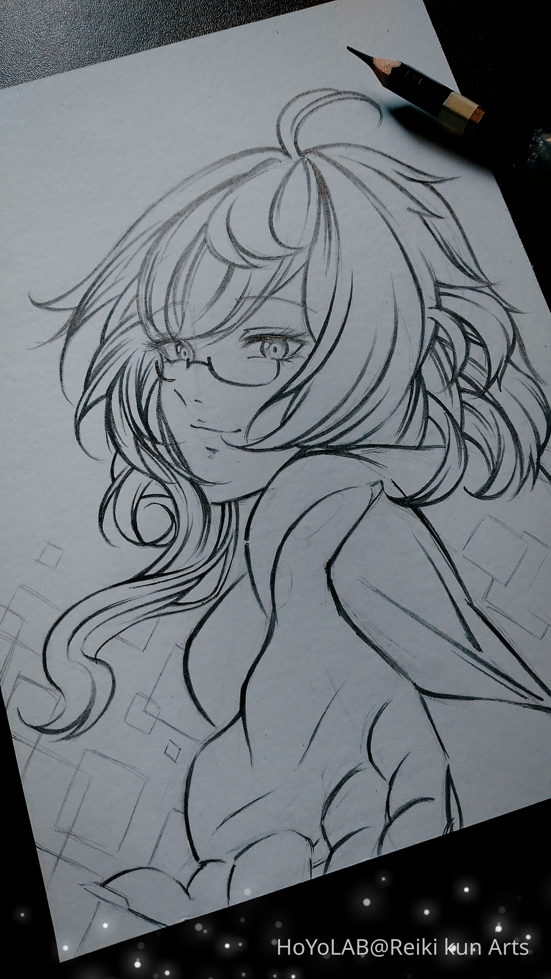 Rough pencil sketch of Ganyu / Genshin Impact fan art Genshin Impact ...