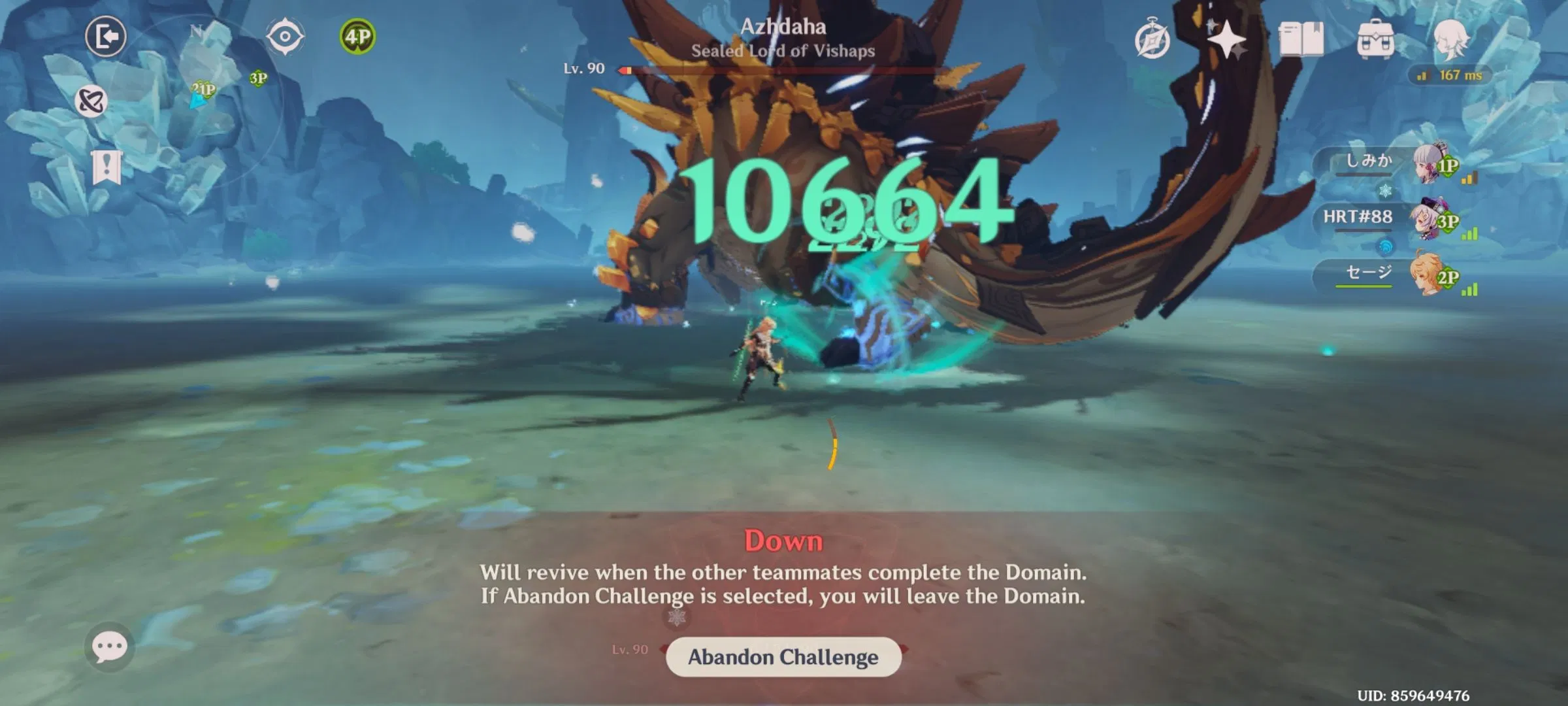 This Traveller main dude Carried us during azdaha fight Genshin Impact ...