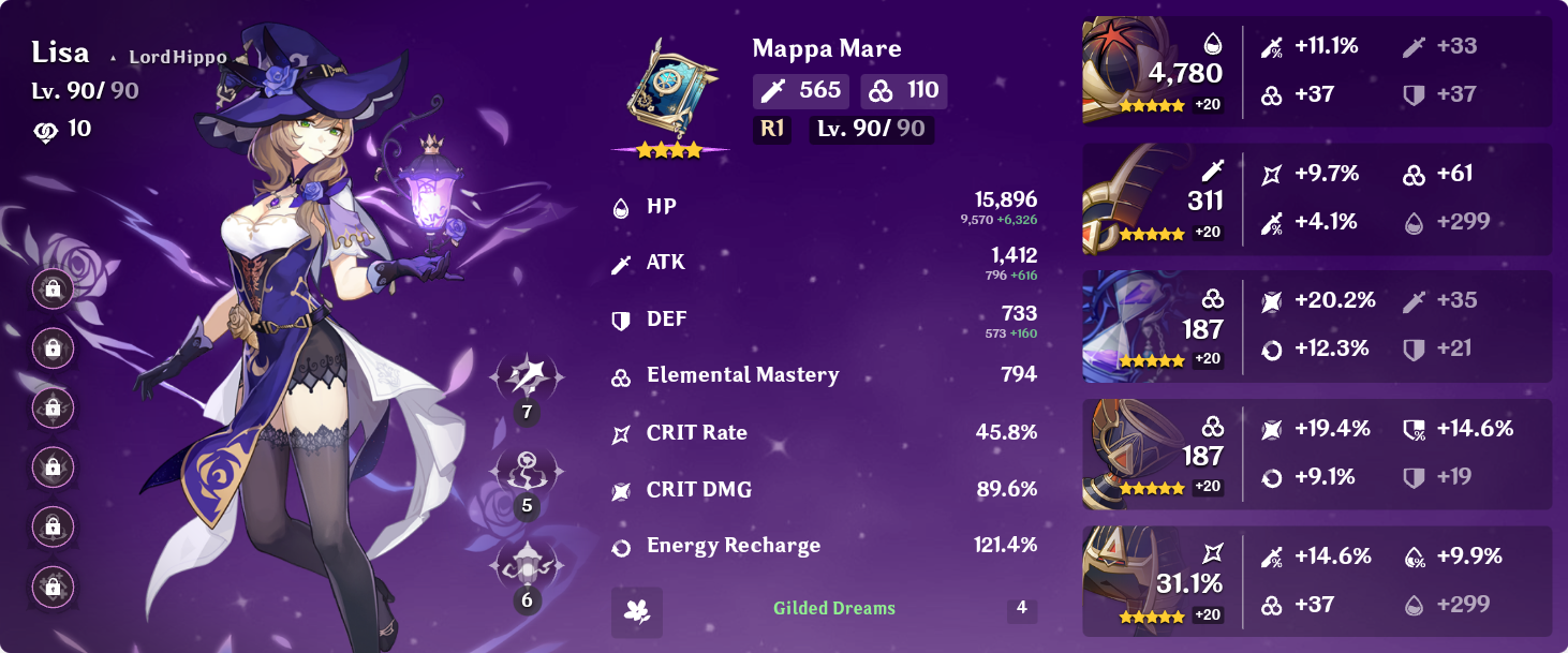 My new Lisa build... Genshin Impact | HoYoLAB