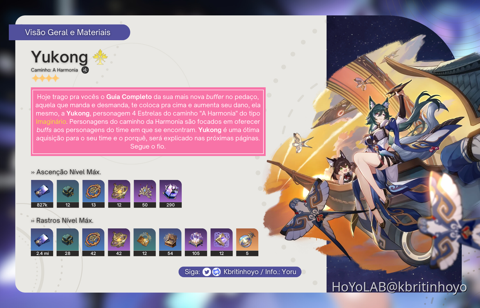 [STAR RAIL v1.1] Guia Completo da Yukong (A Harmonia) Honkai: Star Rail ...