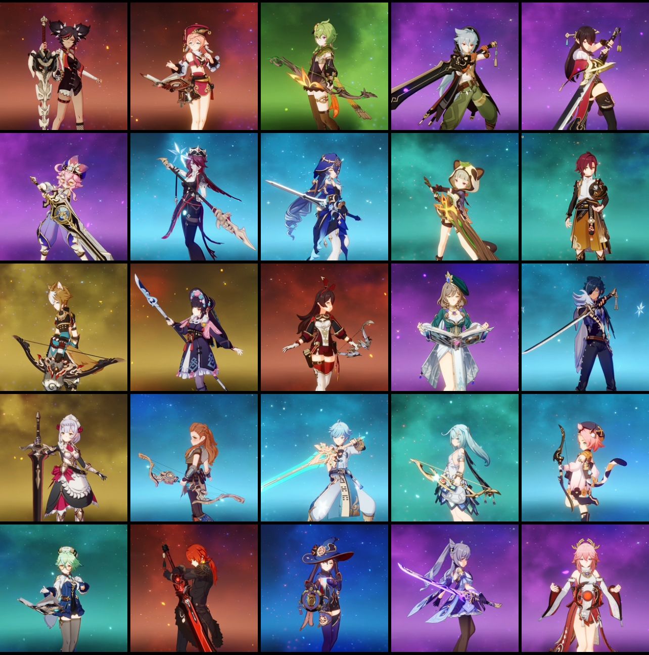 [All Genshin Impact characters as of v3.7] 🤔 Wait🖐🏻 All but 1 is ...