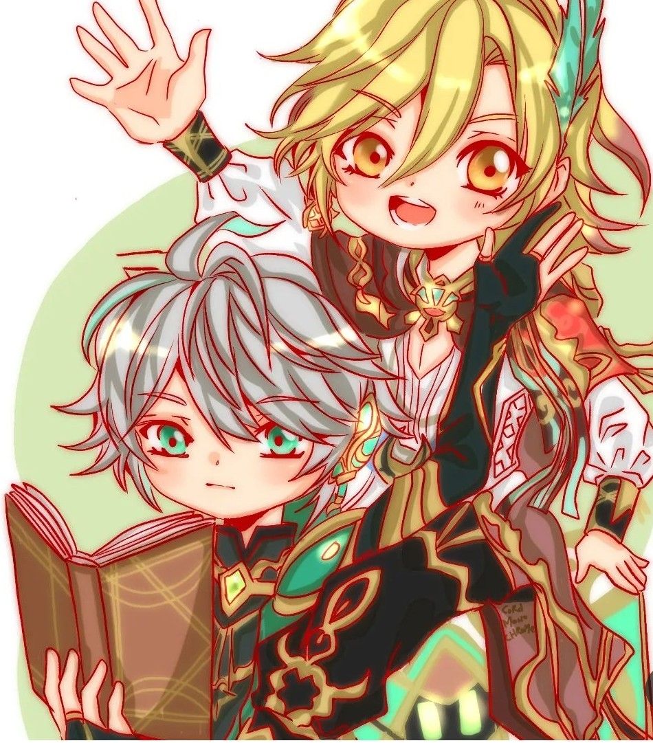 chibi Alhaitham and Kaveh Genshin Impact | HoYoLAB