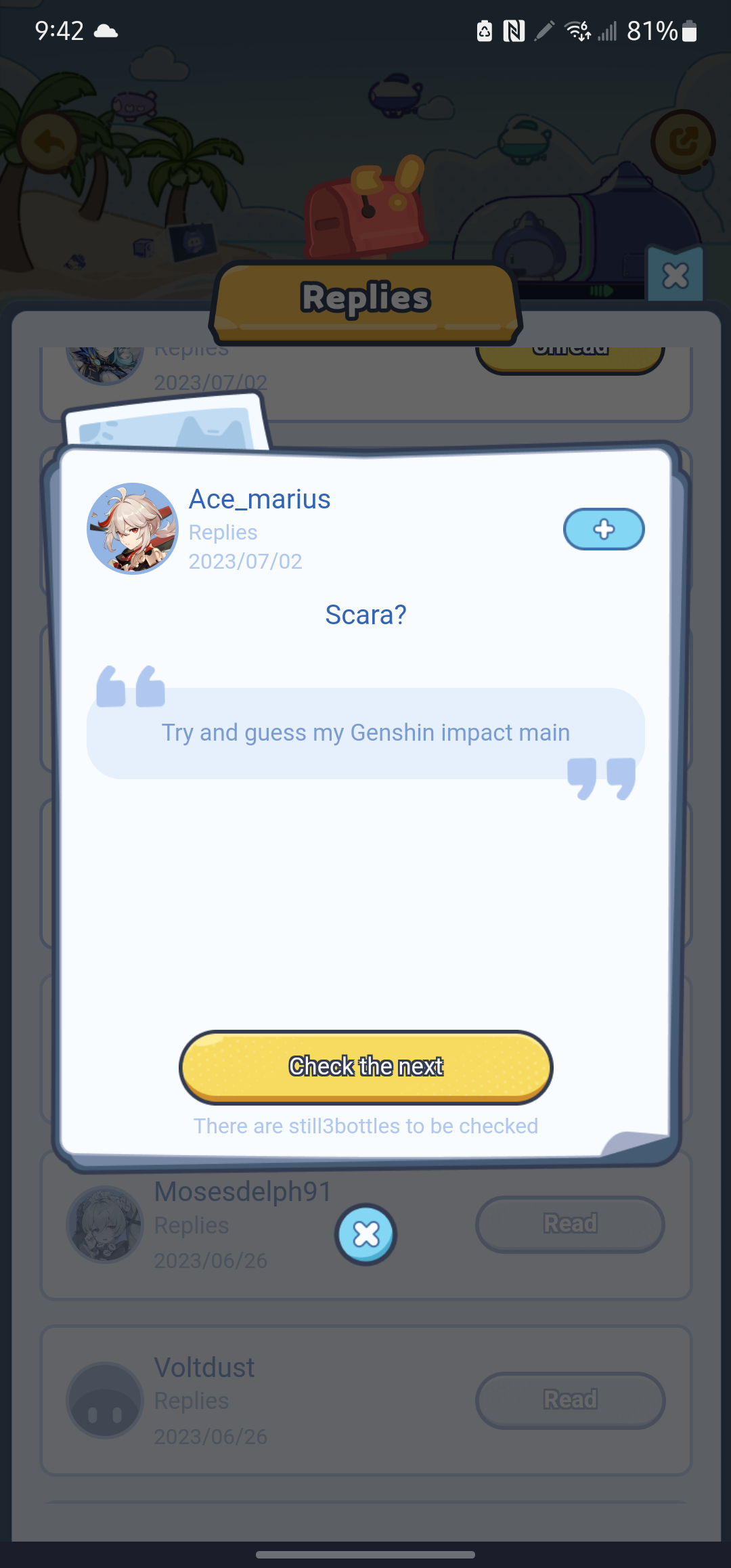 shout out to the right answers so far Genshin Impact | HoYoLAB