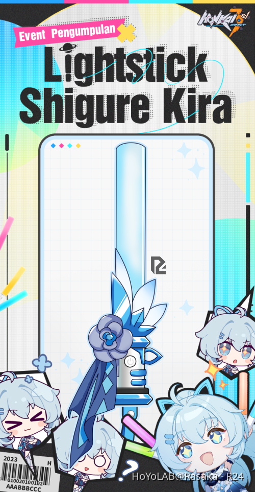 Shigure Kira - "Crystal Ice: Blue Brilliance" Idol Light Stick for Sugary Starburst Honkai ...