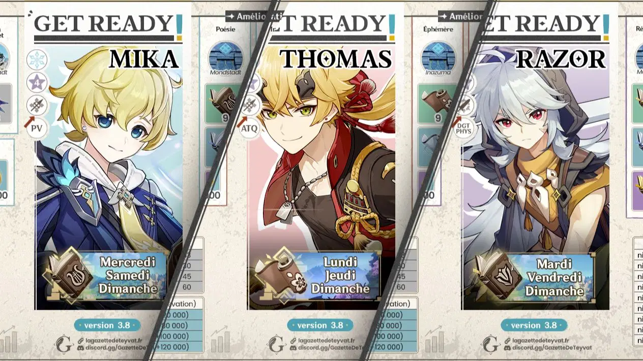 Eula ― Farm des matériaux d'élévation et d'aptitudes Genshin Impact ...