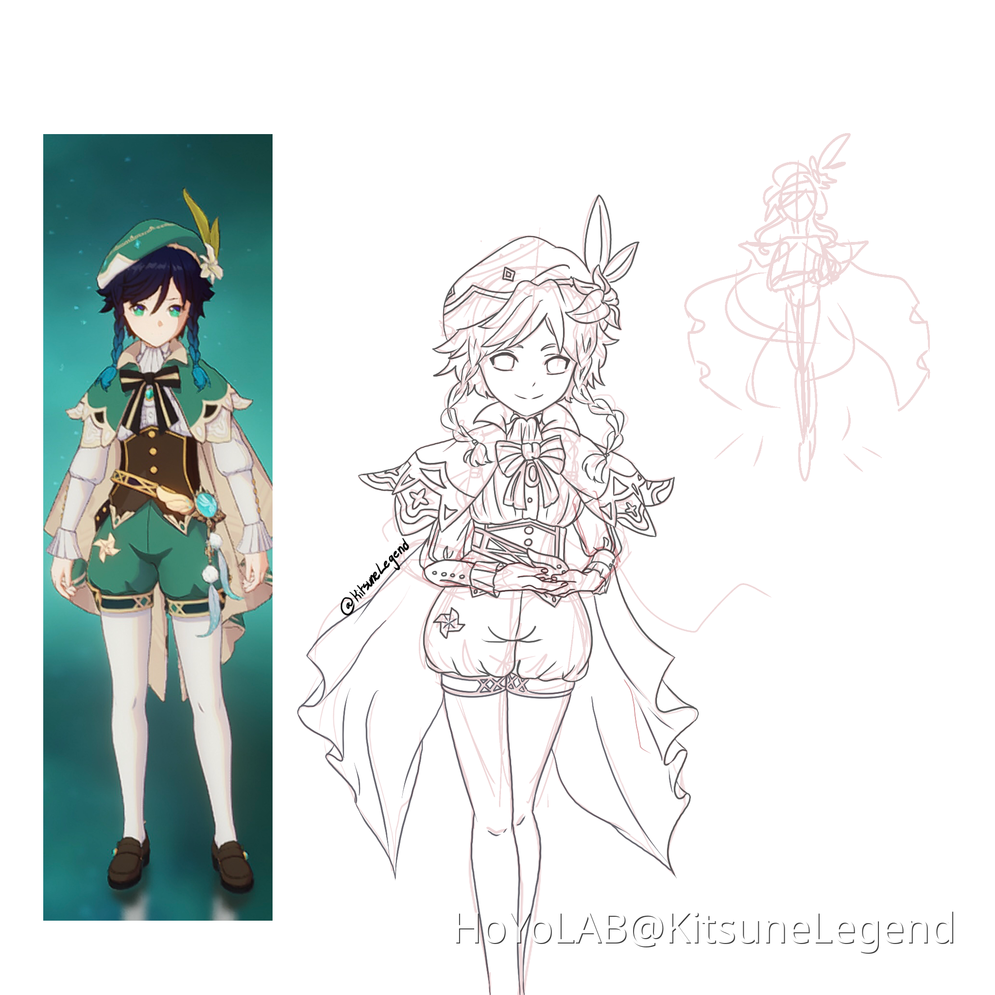 Venti art (work in progress) Genshin Impact | HoYoLAB