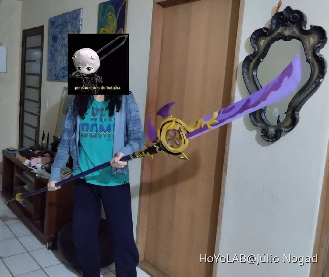lança da raiden que um amigo fez pra mim 💜 Genshin Impact | HoYoLAB