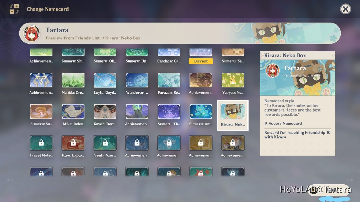 Kirara Namecard! Genshin Impact | HoYoLAB