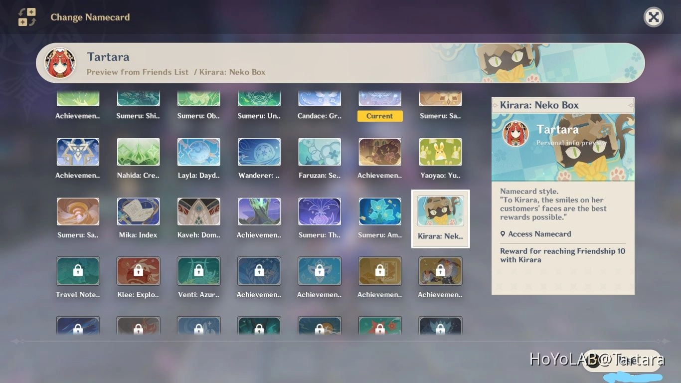 Kirara Namecard! Genshin Impact | HoYoLAB
