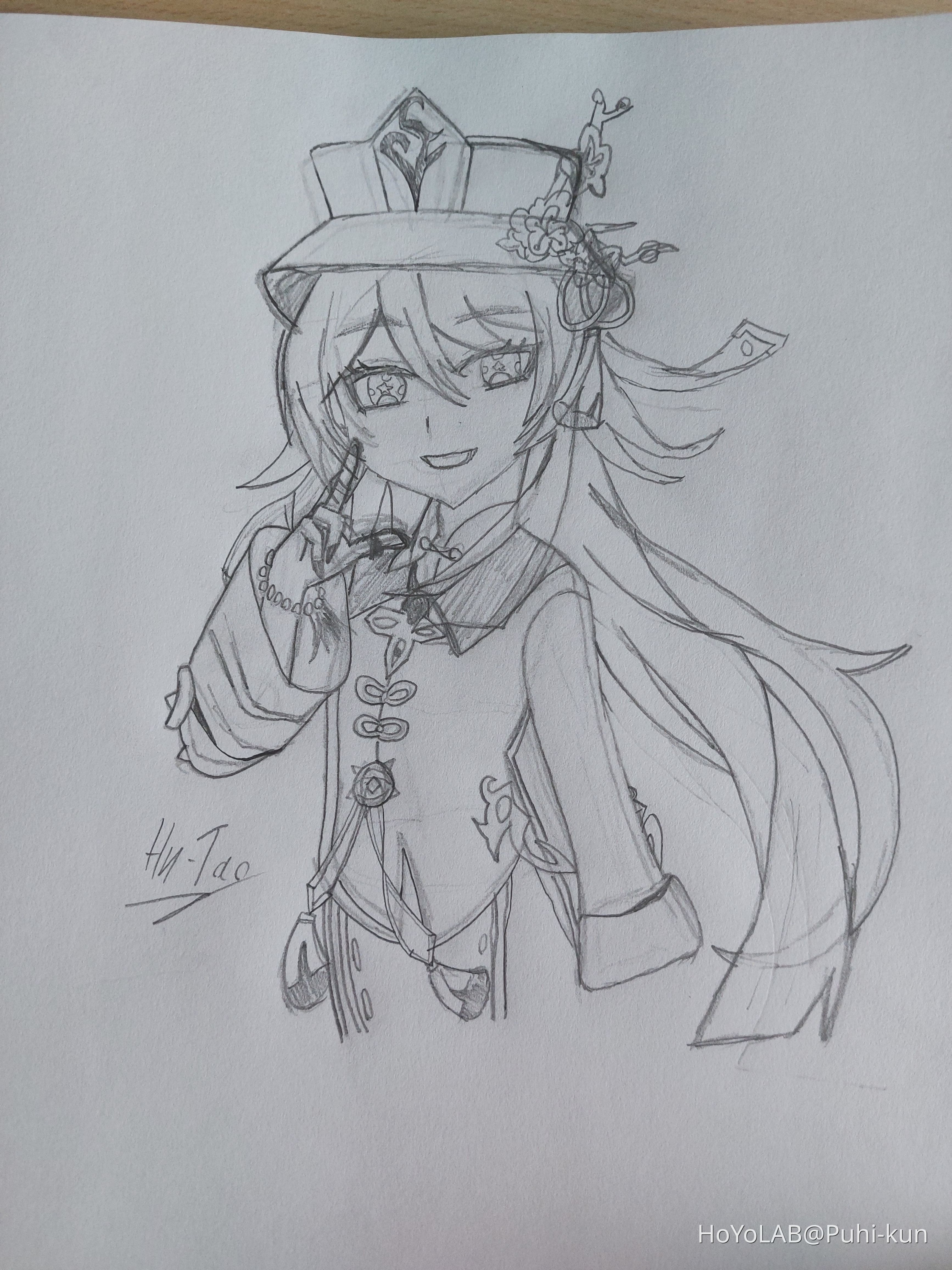 Hu Tao drawing Genshin Impact | HoYoLAB