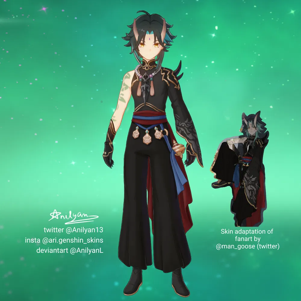 Corrupted/dark version of characters Genshin 2D skins Genshin Impact ...