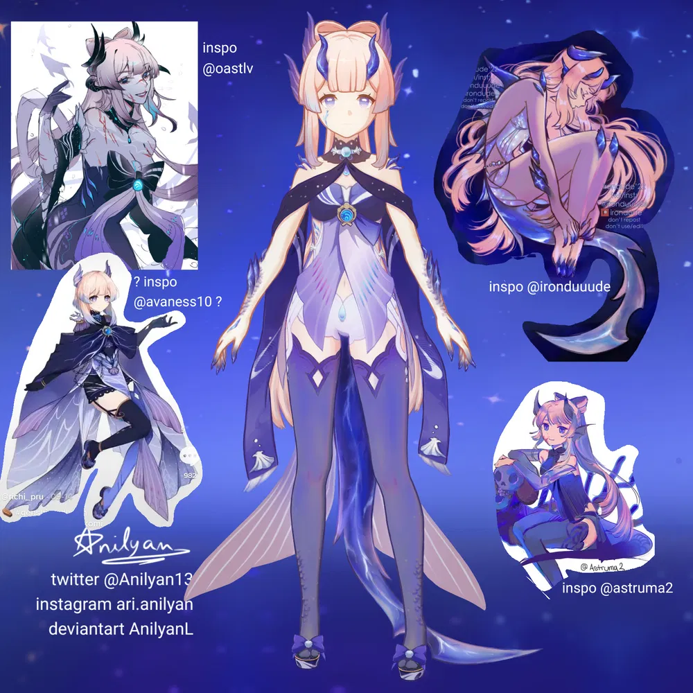 Corrupted/dark version of characters Genshin 2D skins Genshin Impact ...