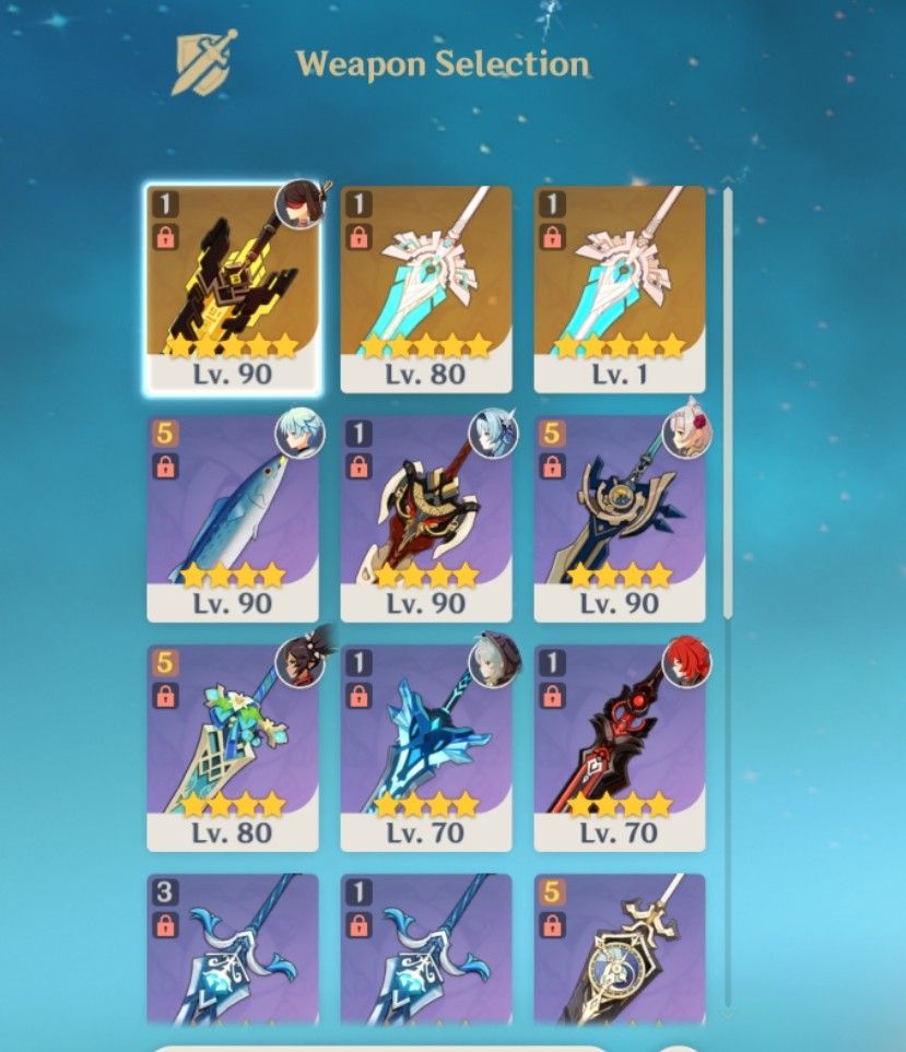 what's the best weapon among these for eula? Genshin Impact | HoYoLAB