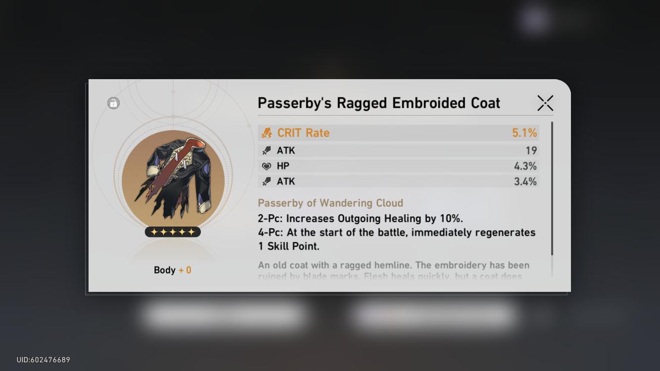 Why does it keep giving me crit rate for healing set?! Honkai: Star ...