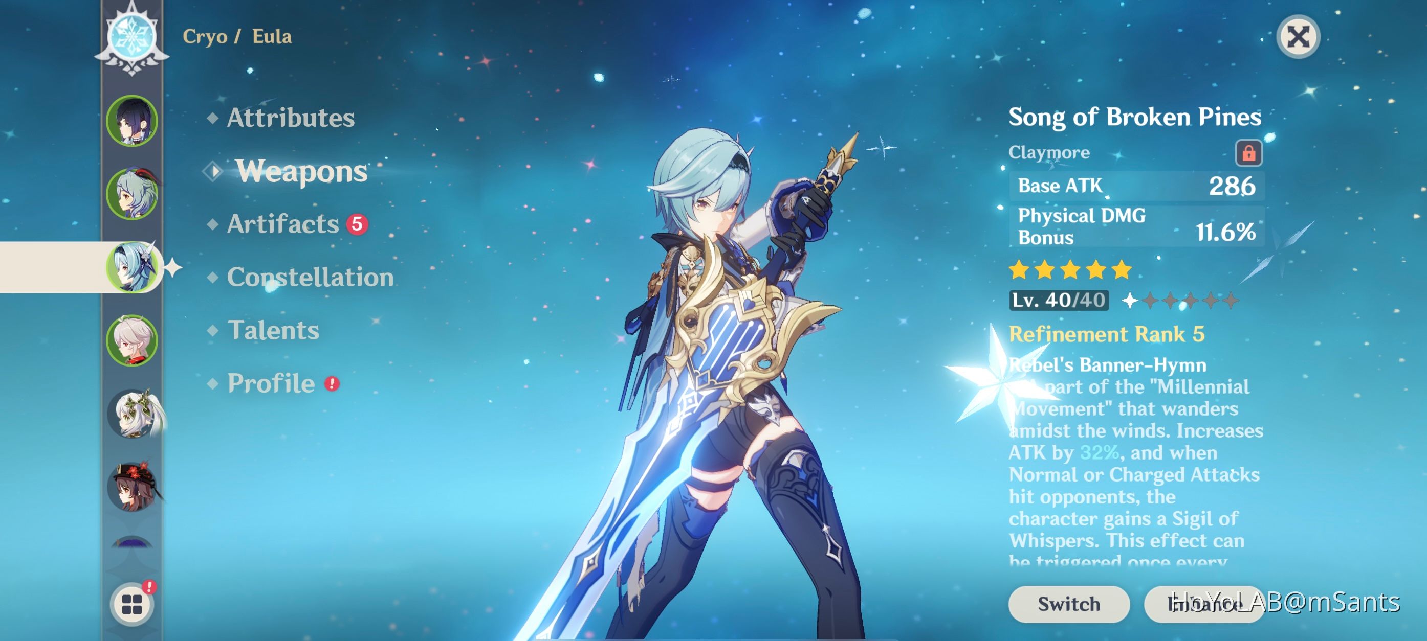 Eula main, finally C6R5 $2,000 later Genshin Impact | HoYoLAB