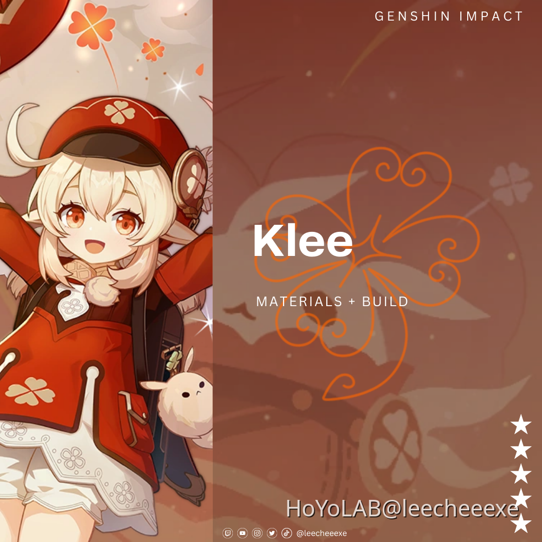 [3.8] Genshin Impact | Materials and Build Guide | Klee Genshin Impact ...