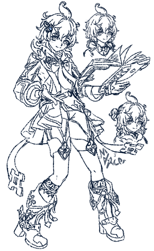 Mika genderbend (WIP/might leave it as a sketch) Genshin Impact | HoYoLAB