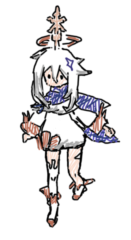 my first paimon drawing (?) Genshin Impact | HoYoLAB