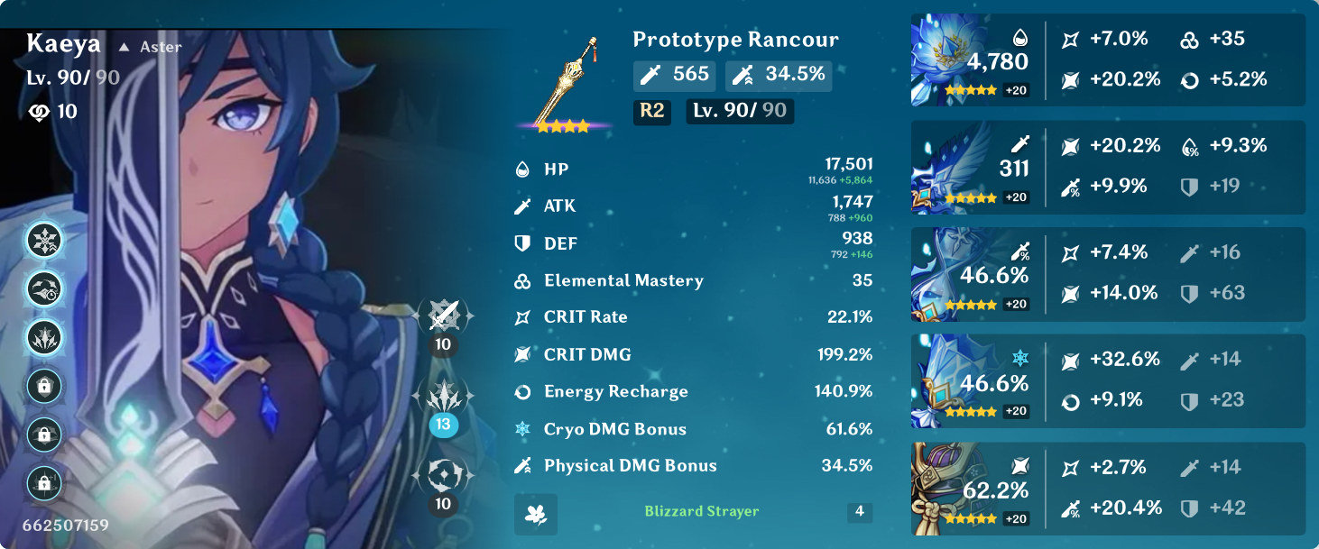 How is my Kaeya build? Genshin Impact | HoYoLAB