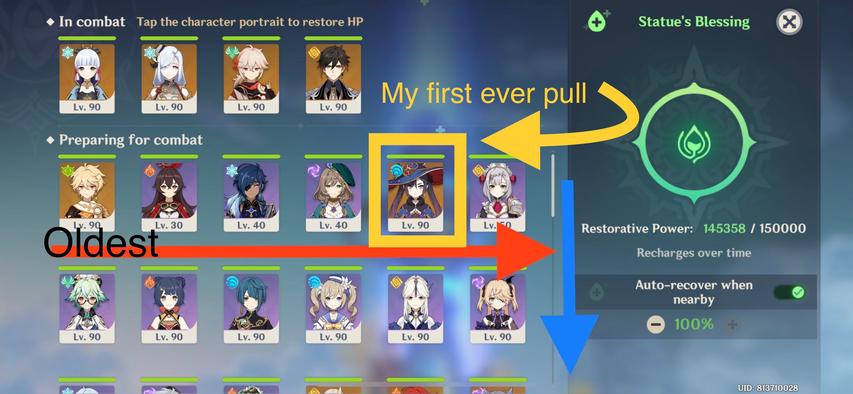 WHO IS YOUR FIRST EVER CHARACTER PULL?💫 You can see the Chronological ...