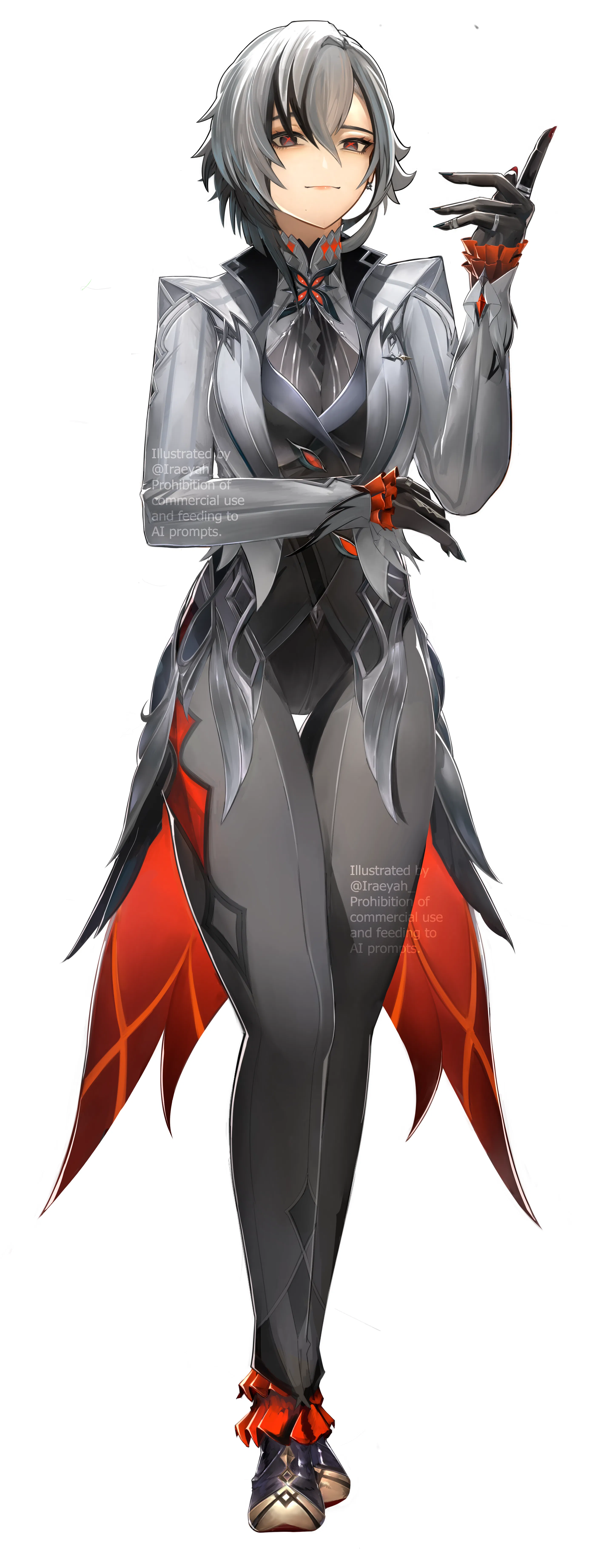 Arlecchino Full Body Illustration by me! Genshin Impact | HoYoLAB