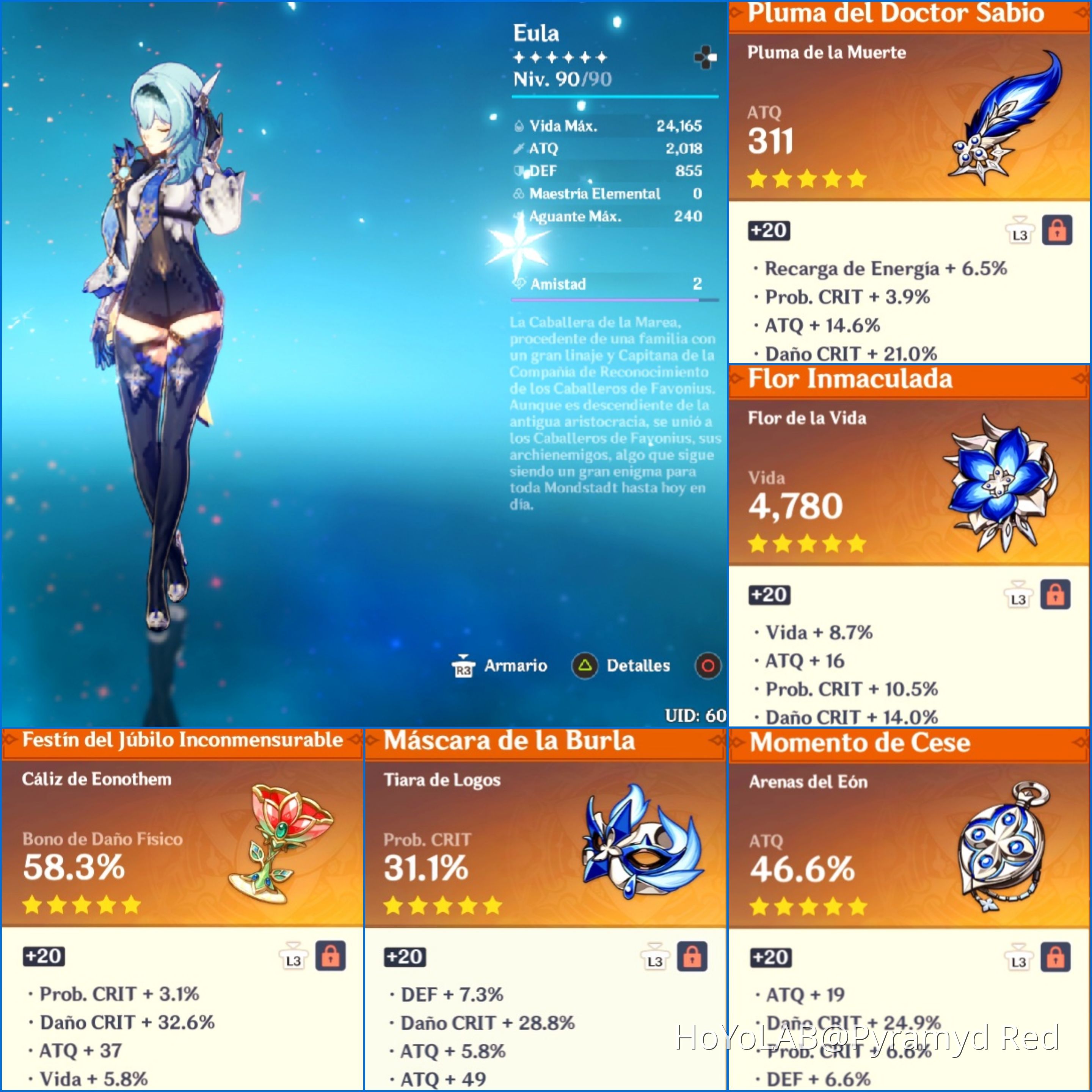 Stats de mi Eula Genshin Impact | HoYoLAB