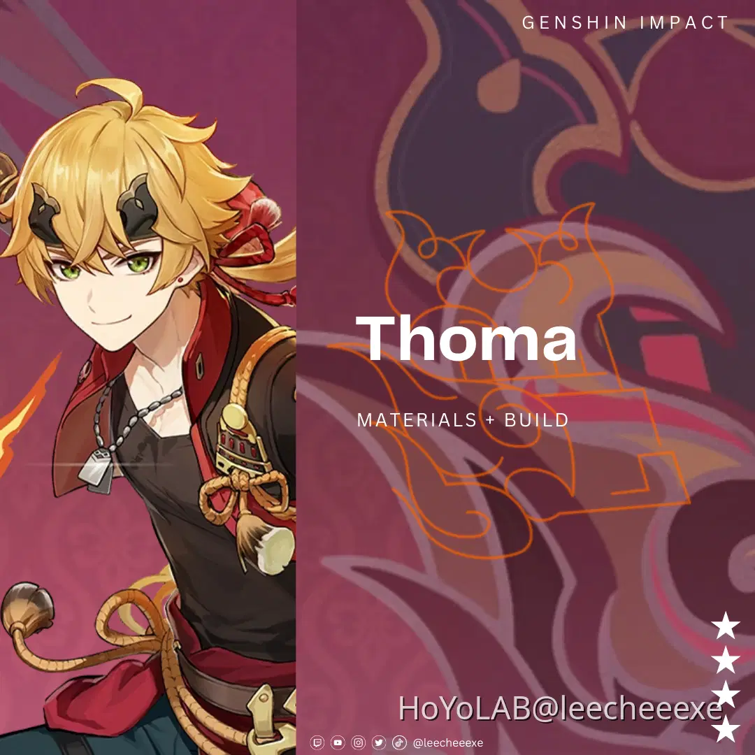 [3.8] Genshin Impact | Material and Build Guide | Thoma Genshin Impact ...