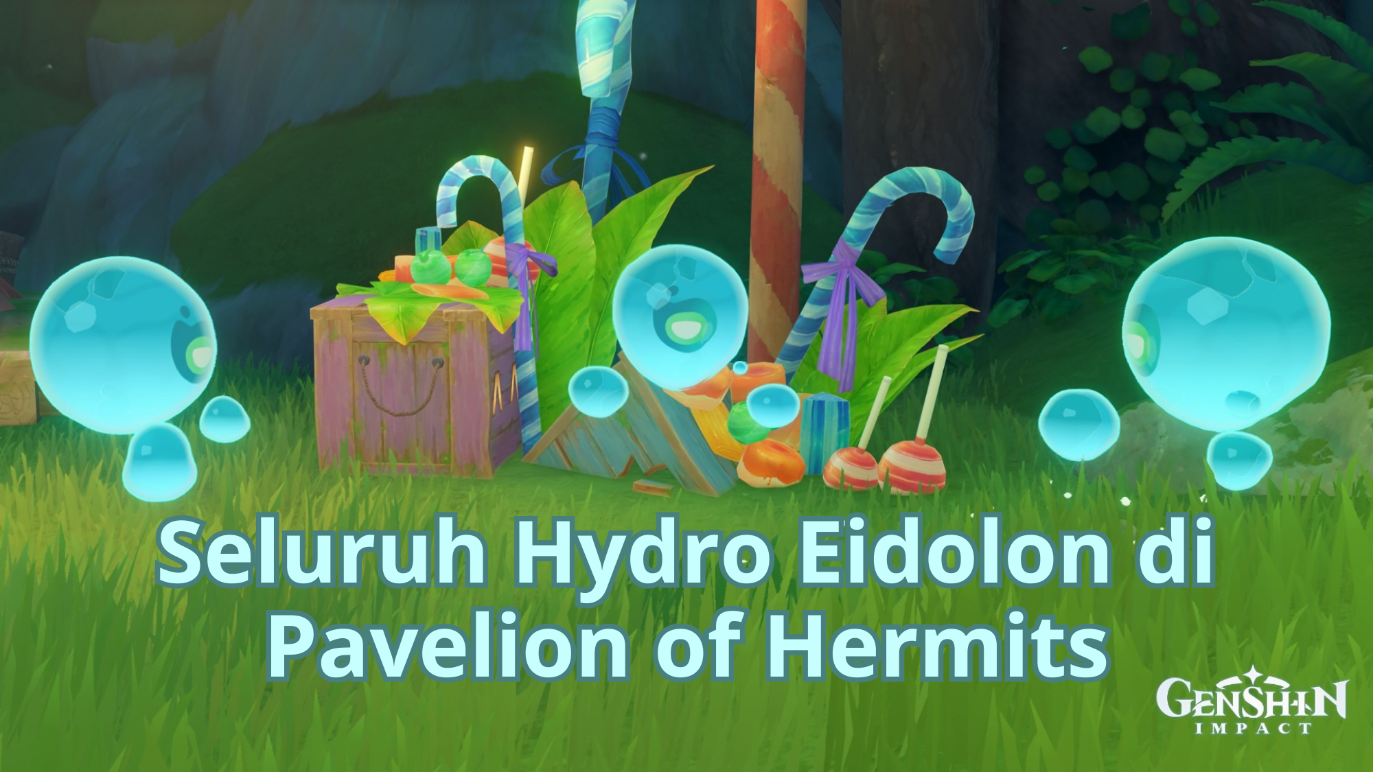 [V3.8] Seluruh 12 Hydro Eidolon di Pavilion of Hermits Genshin Impact ...