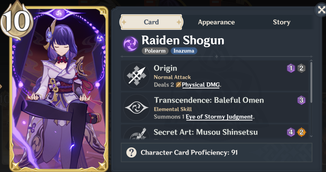 Guide to using Raiden Shogun! (TCG) Genshin Impact | HoYoLAB