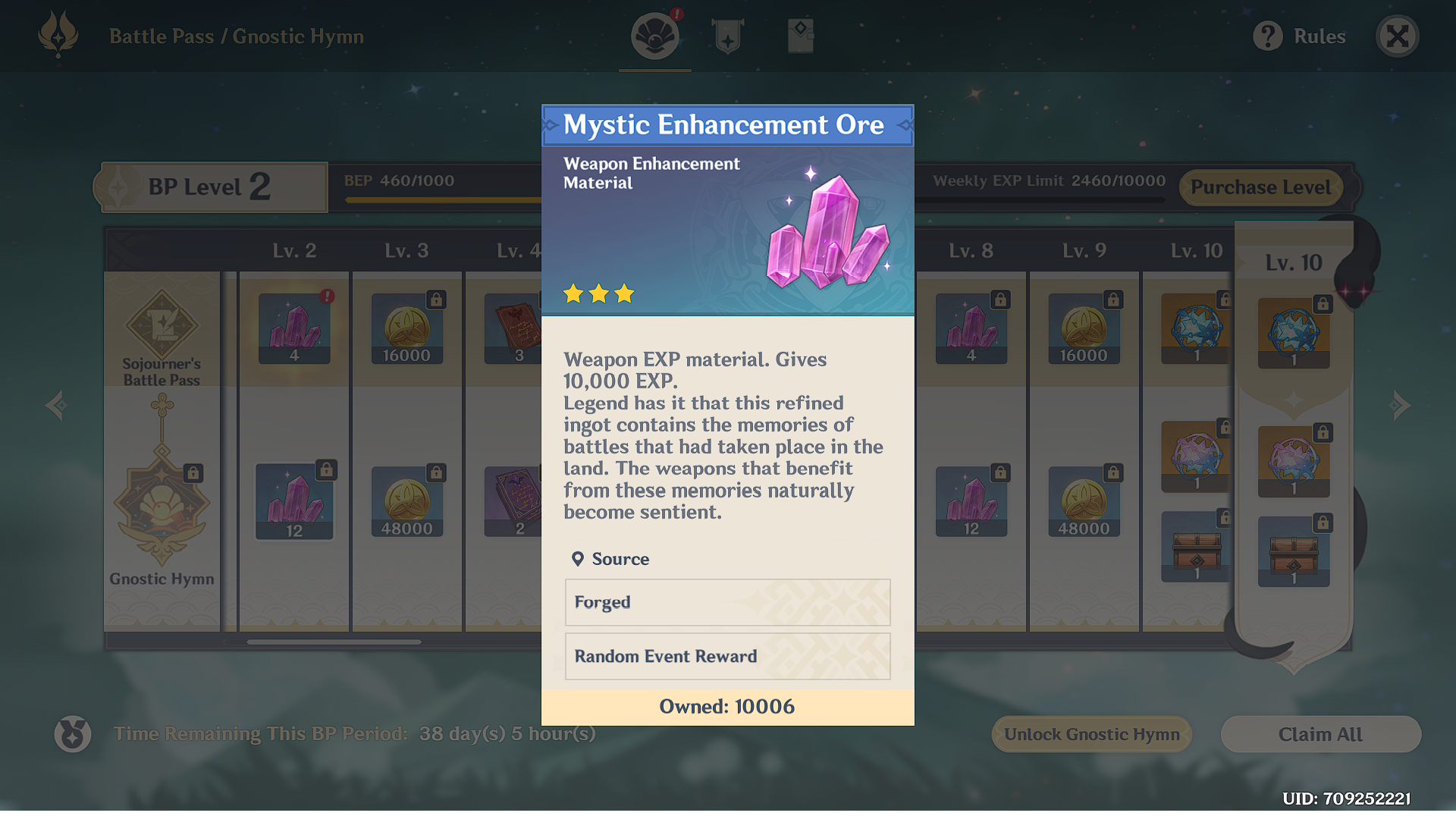 10K Mystic Enhacement Ore... My bag is heavy ^^ Genshin Impact | HoYoLAB