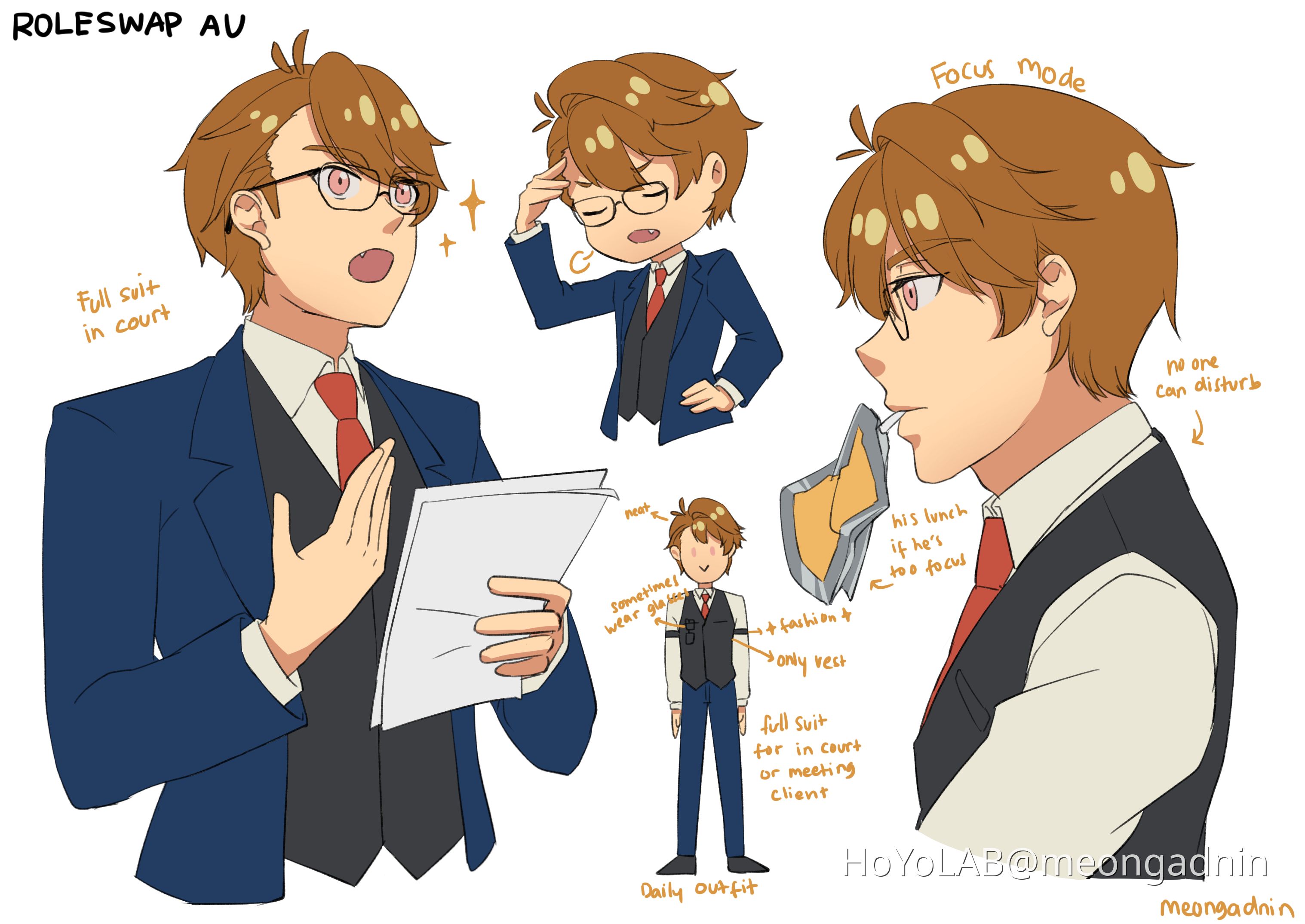 Roleswap AU - LukeRosa Tears of Themis | HoYoLAB