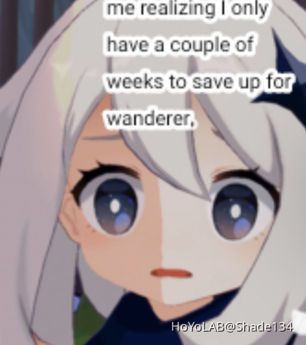 When you finally get klee but have to start saving for wanderer ...
