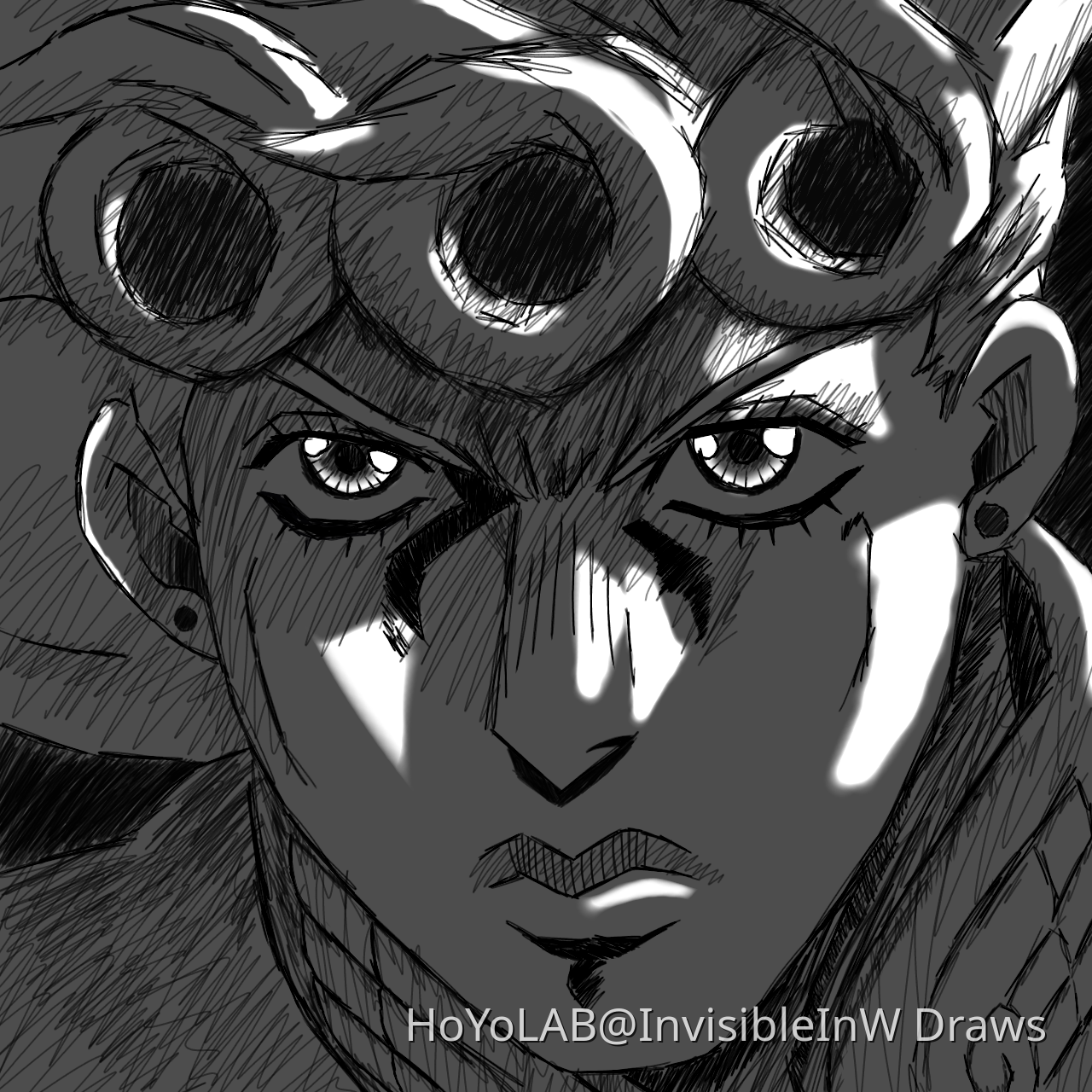 Giorno Giovanna again but with better shading (Jojo's Bizarre Adventure ...