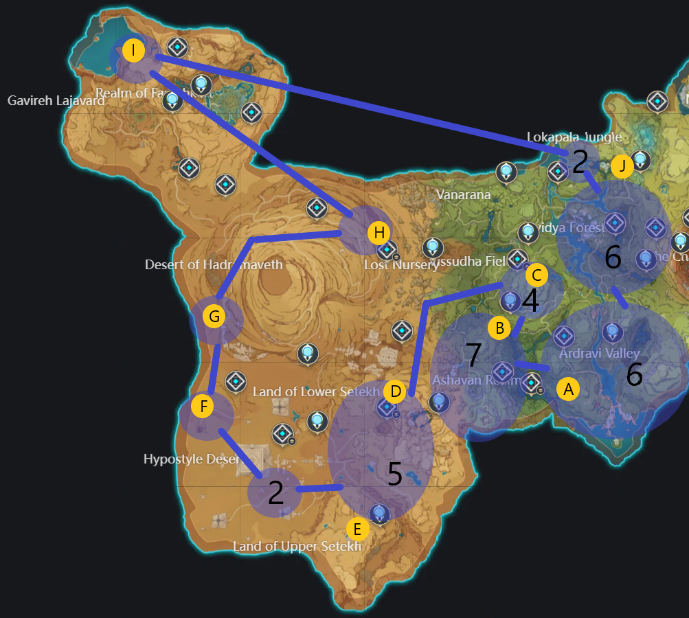 Sumeru mining outcrop / leyline region map Genshin Impact | HoYoLAB