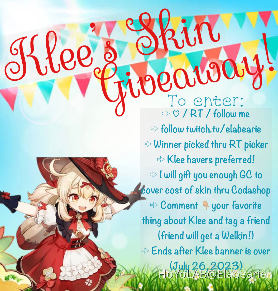 Klee Skin Giveaway! Genshin Impact | HoYoLAB